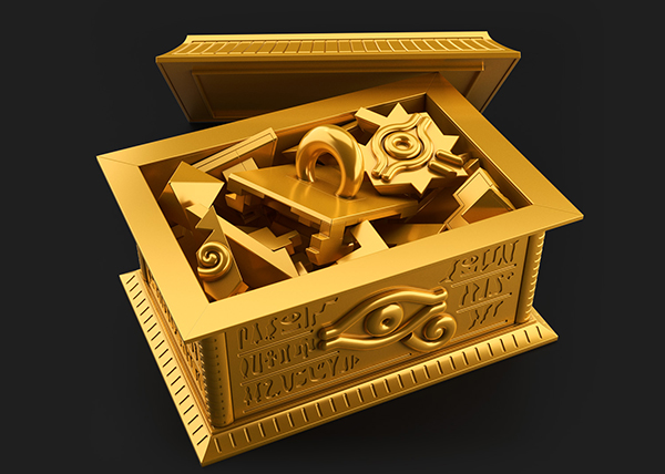 ULTIMAGEAR : MILLENNIUM PUZZLE Storage Box-Golden Chest : Metal Bridges ...